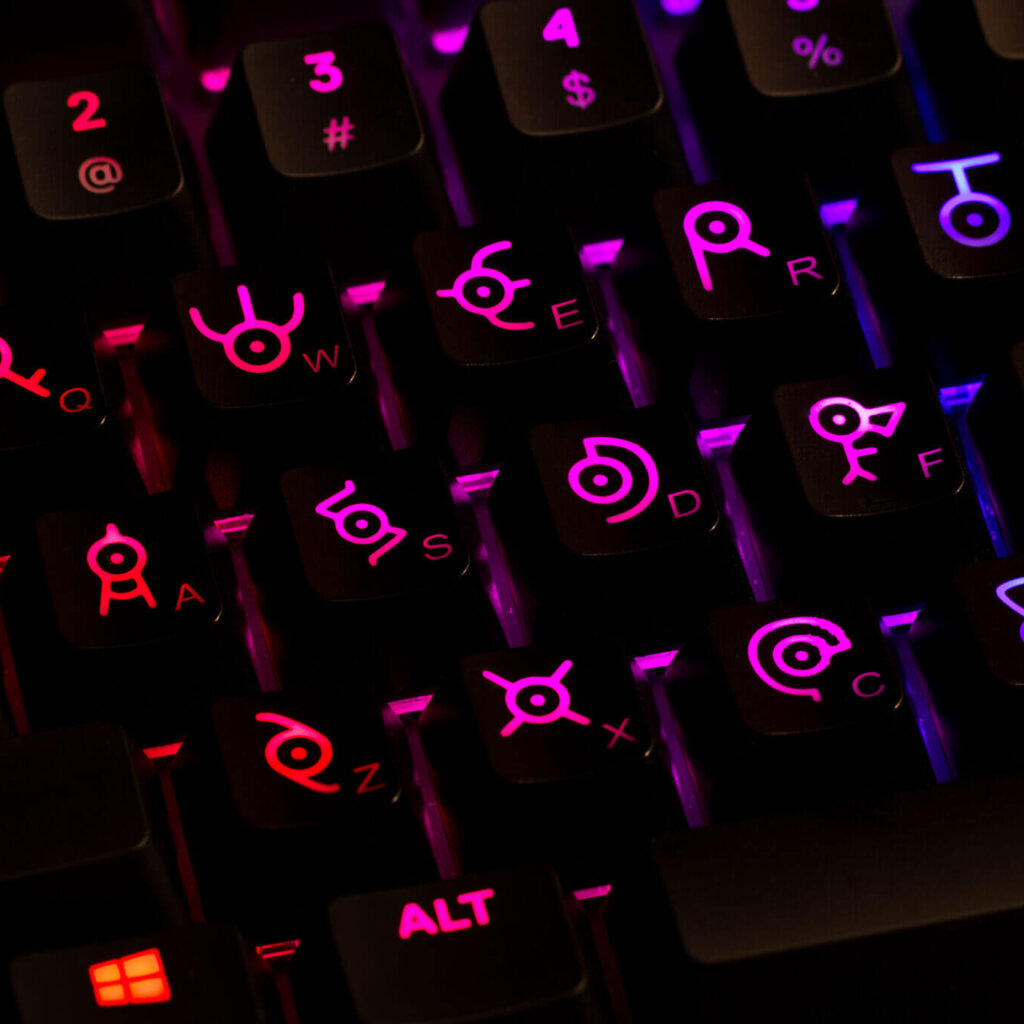 Pokemon Unown Keycap Set – RoyalKeycaps