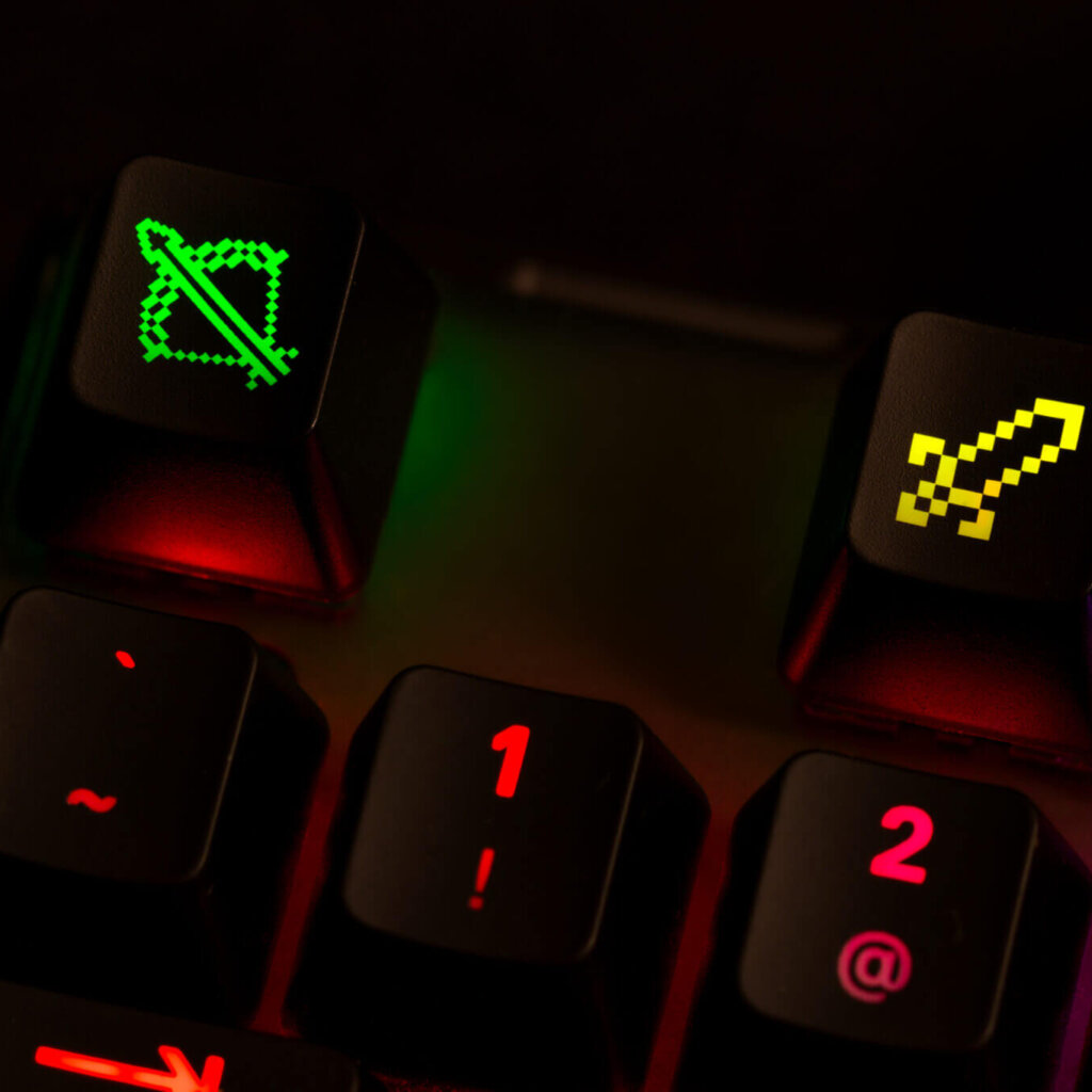 Minecraft Weapons Keycap Set – RoyalKeycaps