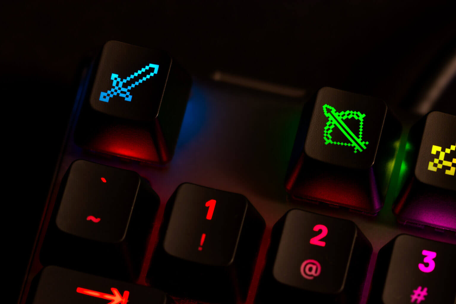 Minecraft Weapons Keycap Set – RoyalKeycaps