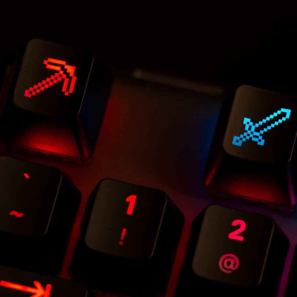 Minecraft Weapons Keycap Set – RoyalKeycaps