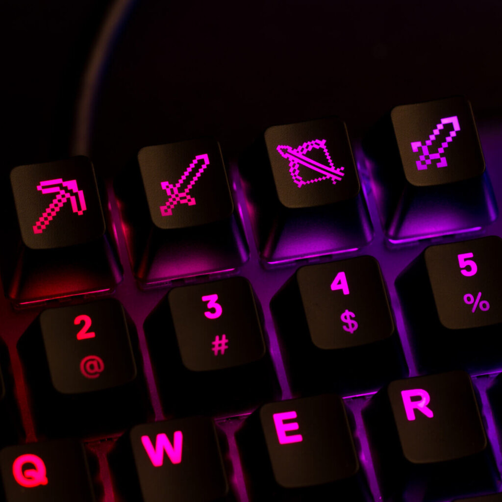 Minecraft Weapons Keycap Set – RoyalKeycaps