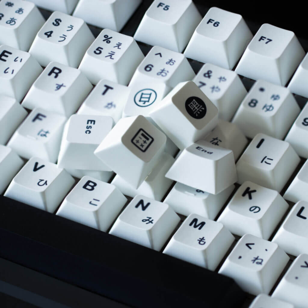 Japanese Minimalist Dye-Subbed Keycap Set – RoyalKeycaps