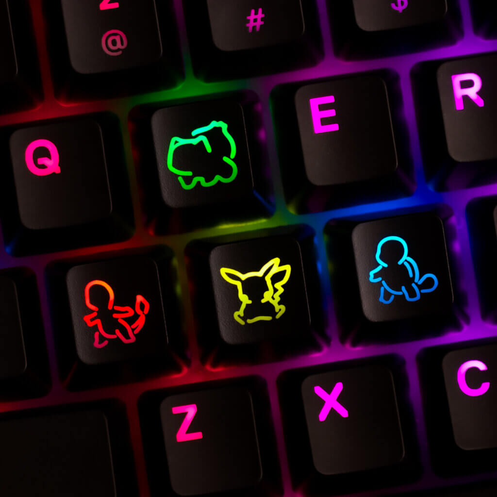 Pokemon Starters Keycap Set – RoyalKeycaps