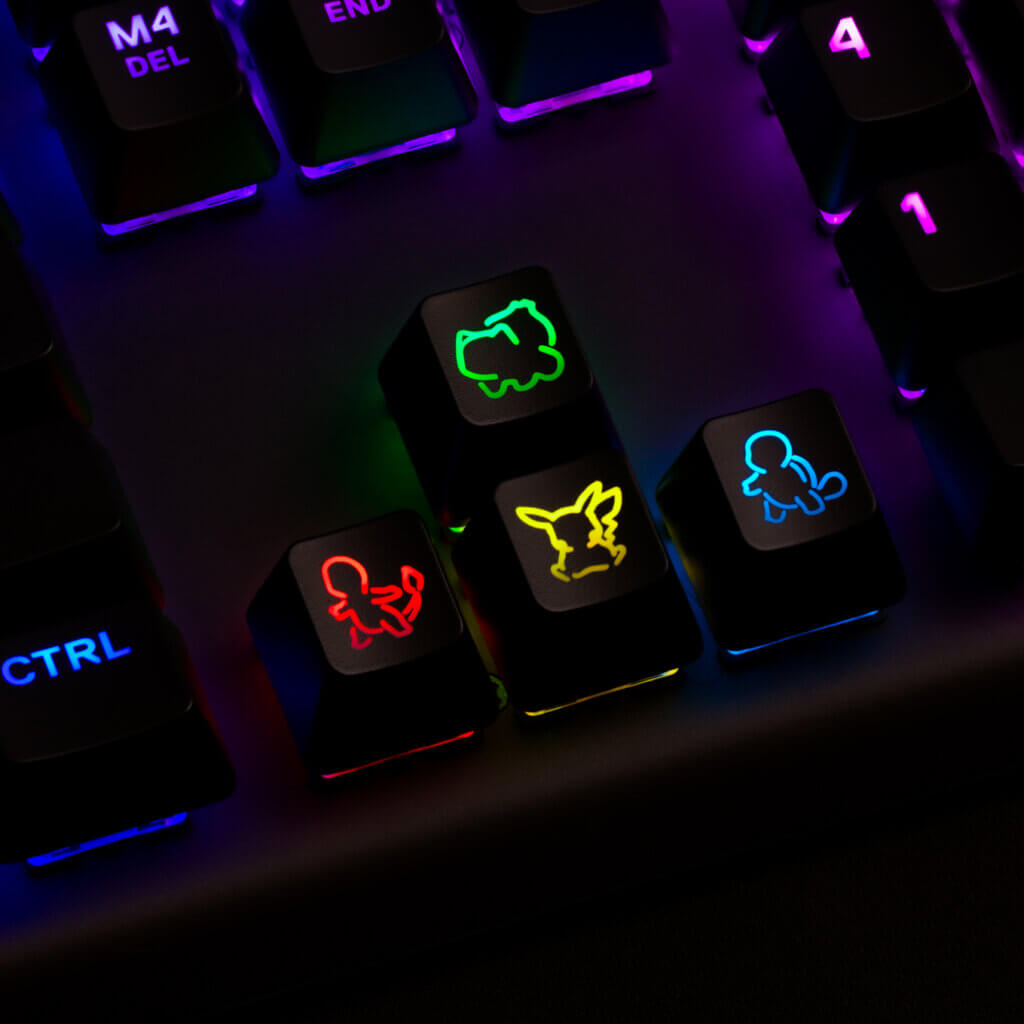 Pokemon Starters Keycap Set – RoyalKeycaps