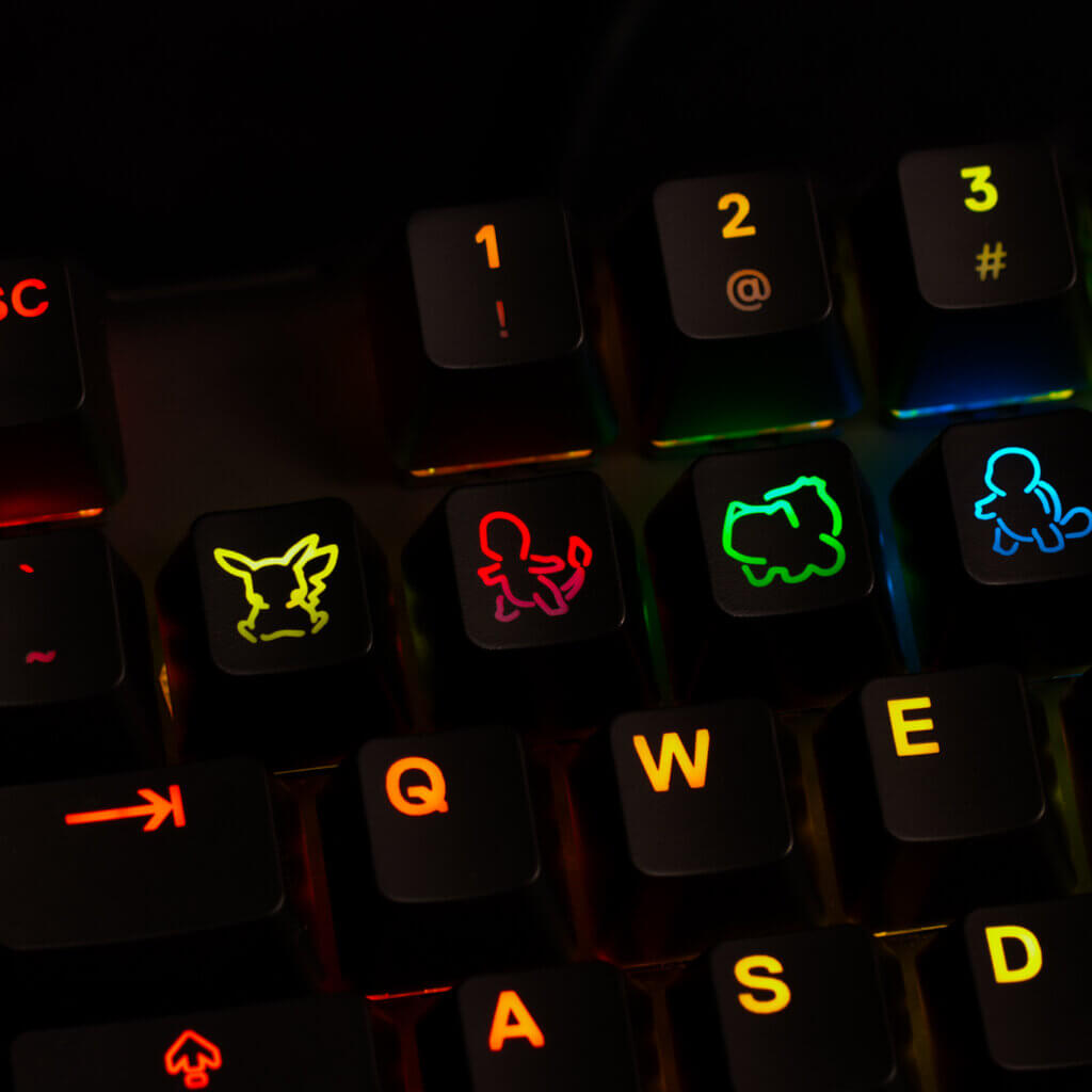 Pokemon Starters Keycap Set – RoyalKeycaps