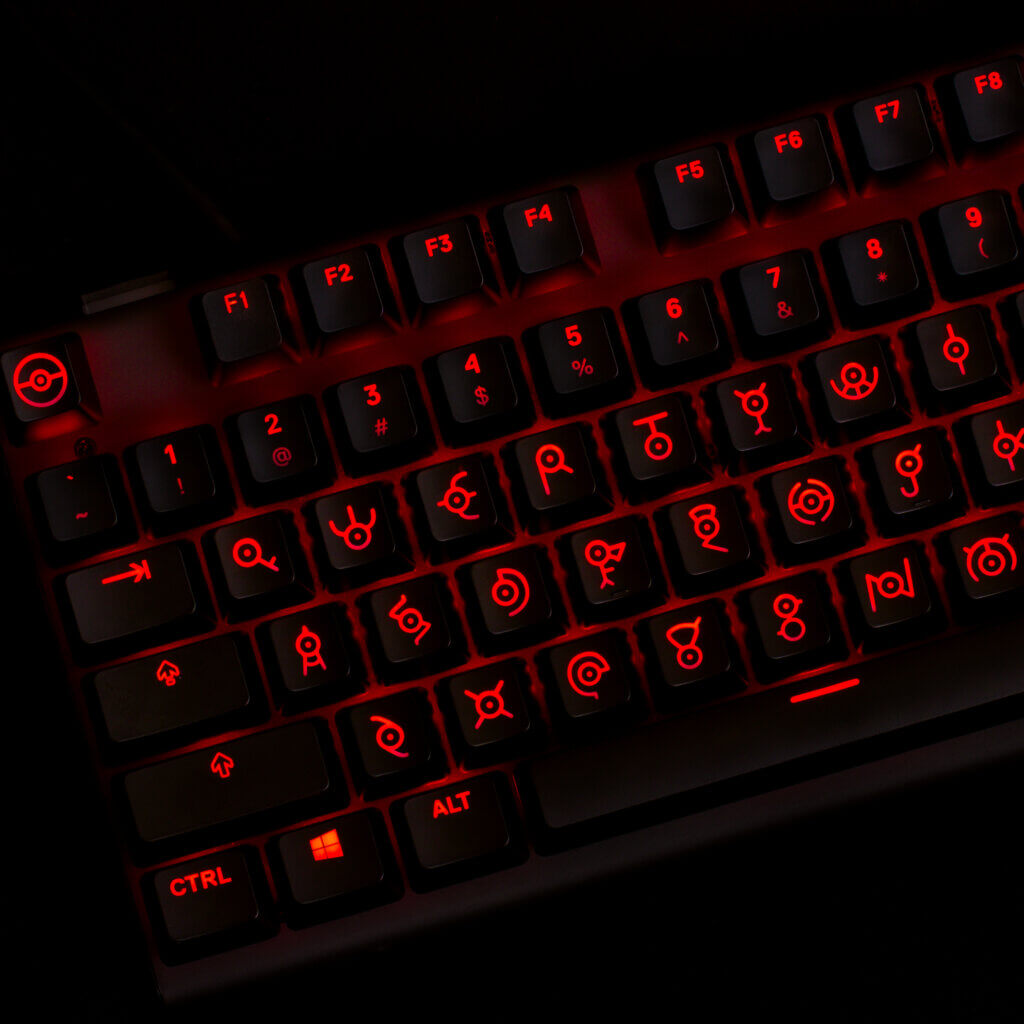 Pokemon Unown Keycap Set – RoyalKeycaps