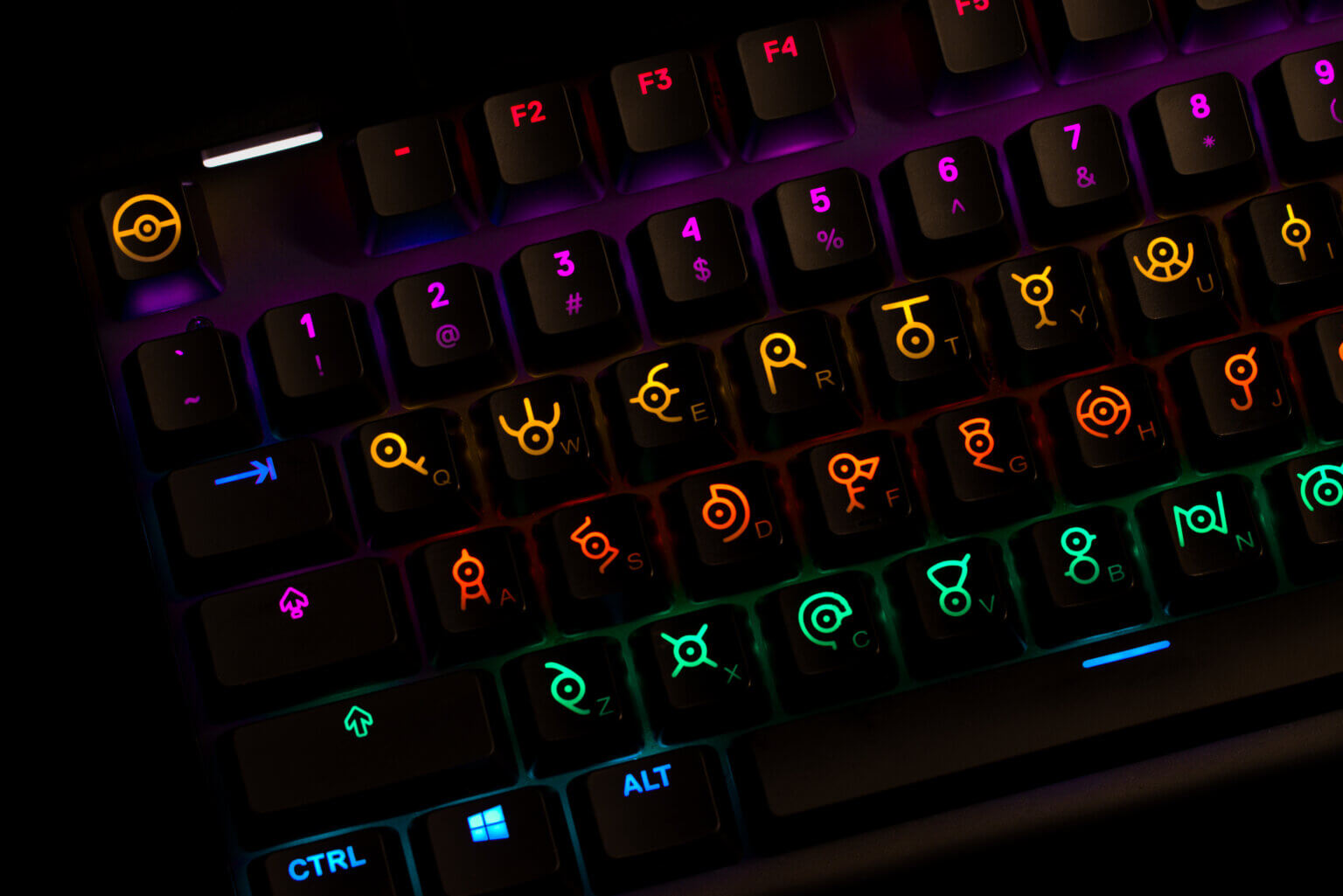 Pokemon Unown Keycap Set – RoyalKeycaps