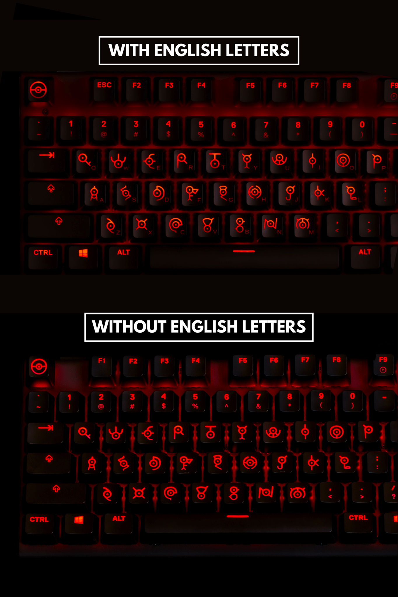 Pokemon Unown Keycap Set – RoyalKeycaps